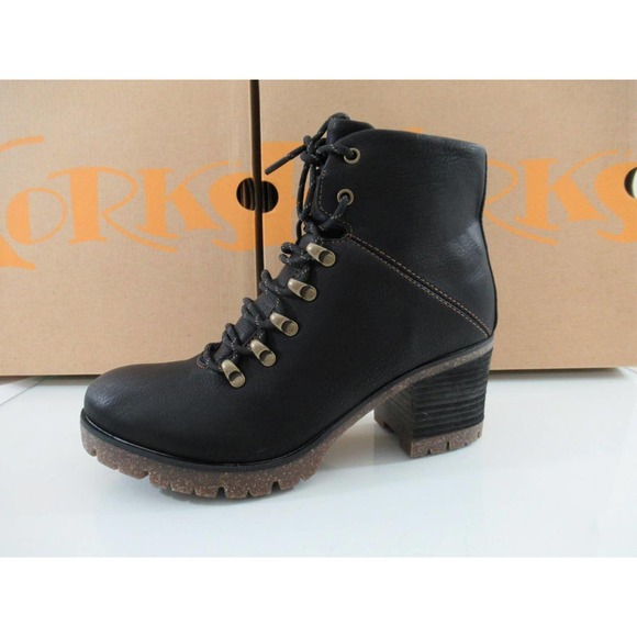 Kork-Ease | Shoes | Korks Erica Lace Up Combat Boots Lug Sole Black ...